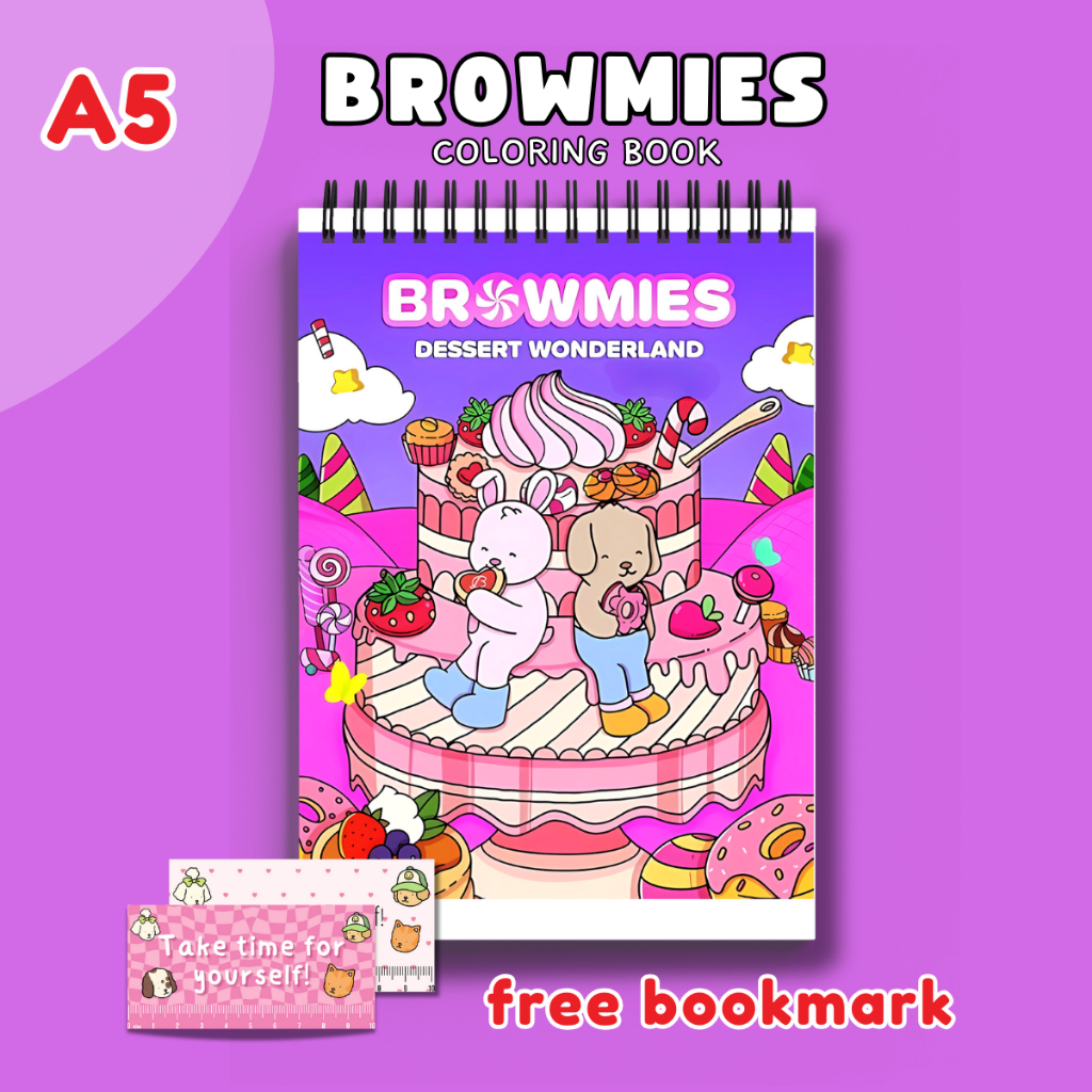 Jual BROWMIES DESSERT WONDERLAND Comfy Coloring Book Cozy For Kids And ...