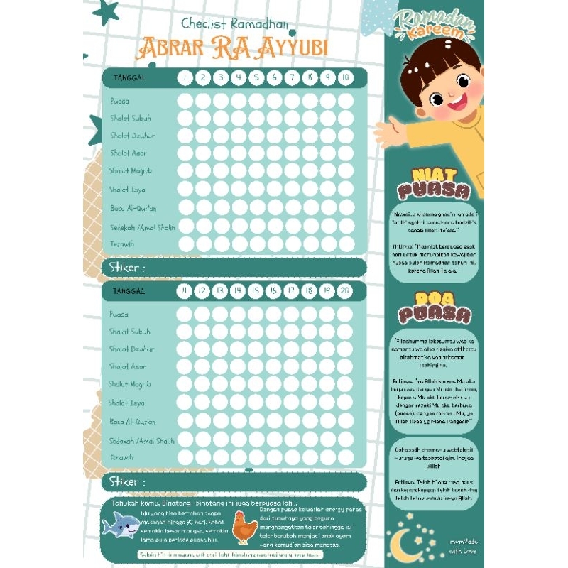 Jual checklist Ramadhan Anak | Shopee Indonesia
