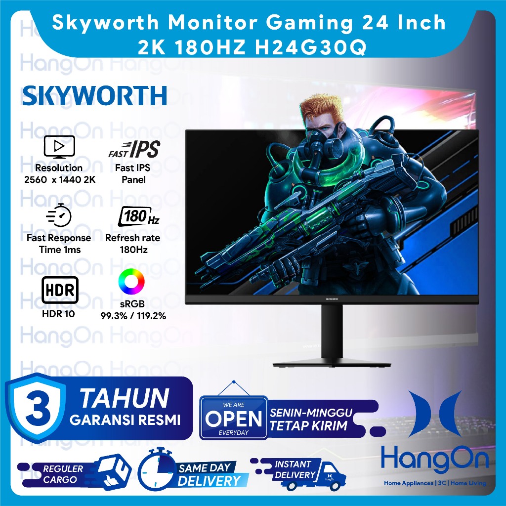 Jual [PACKING KAYU] Skyworth H24G30Q Monitor Gaming 24 Inch 2K 180Hz ...