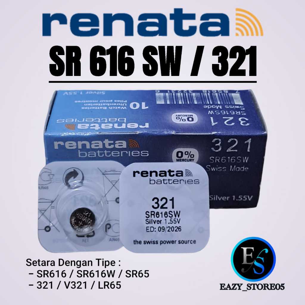 Jual Baterai Renata 321 SR616SW Original Made In Swiss Batrai Jam ...