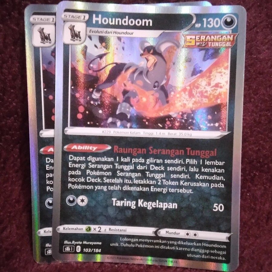 Jual Houndoom Raungan Serangan Tunggal s5I 045/070 - Pokemon TCG Indonesia | Shopee Indonesia