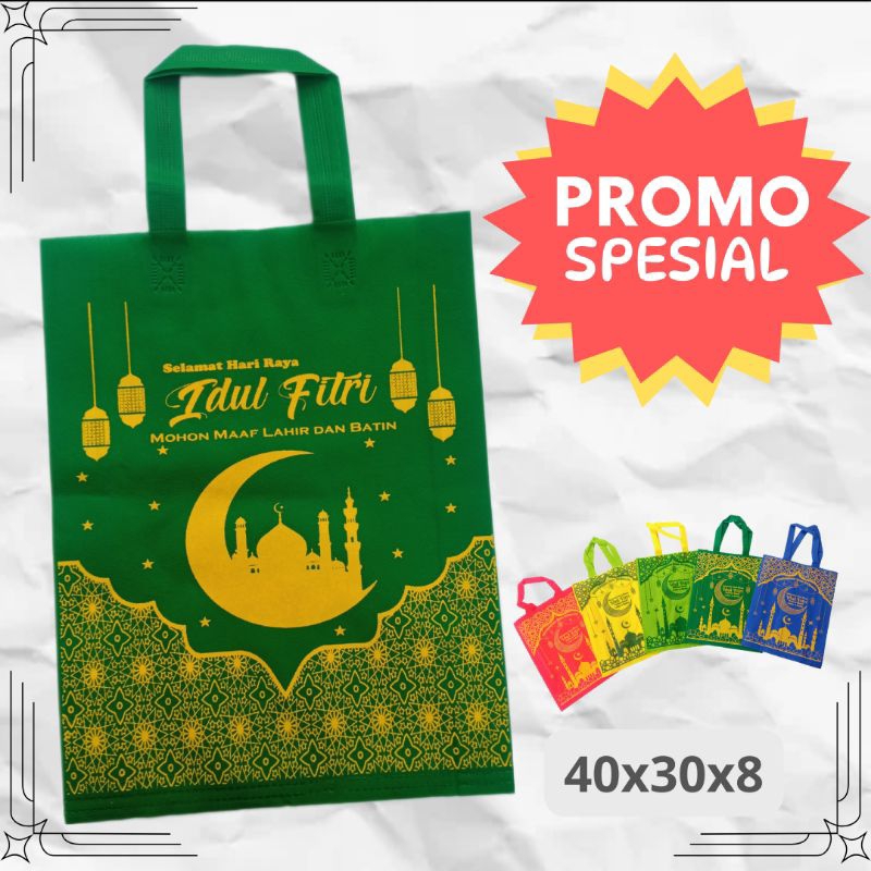Jual PROMO!!! TAS PARSEL LEBARAN 40x30x8 PRESS 1 LUSIN (12pcs) | Shopee ...