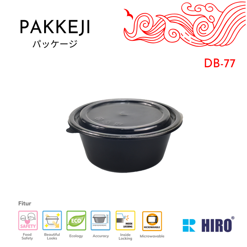 Jual Pakkeji Mangkuk Plastik 220ml Sauce / Soup Cup - Hiro Food - DB-77 Black | Shopee Indonesia