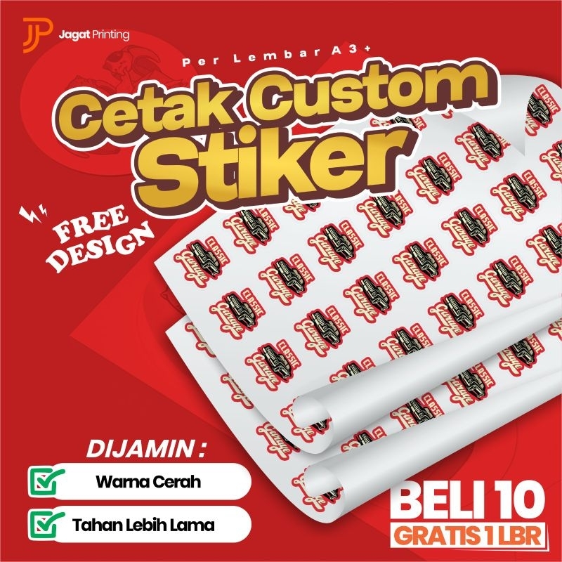 Jual CETAK STIKER A3+, Custom Stiker Cutting, Sudah Print & Cutting ...