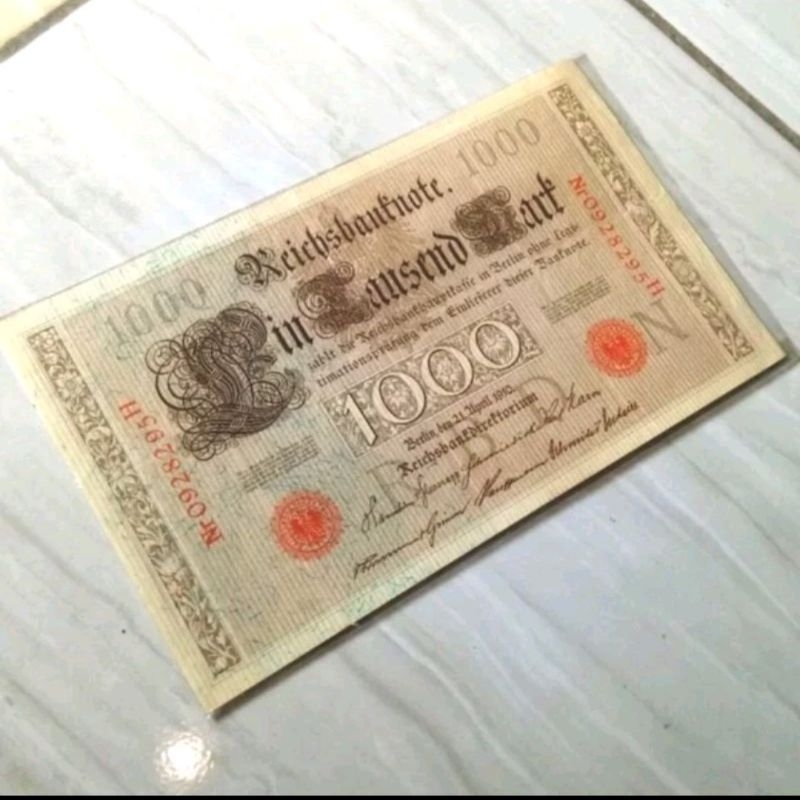 Jual PROMO 1,000MARKs 1910 JERMAN JUMBO KOLEKSI KERTAS KUNO Banyak ...