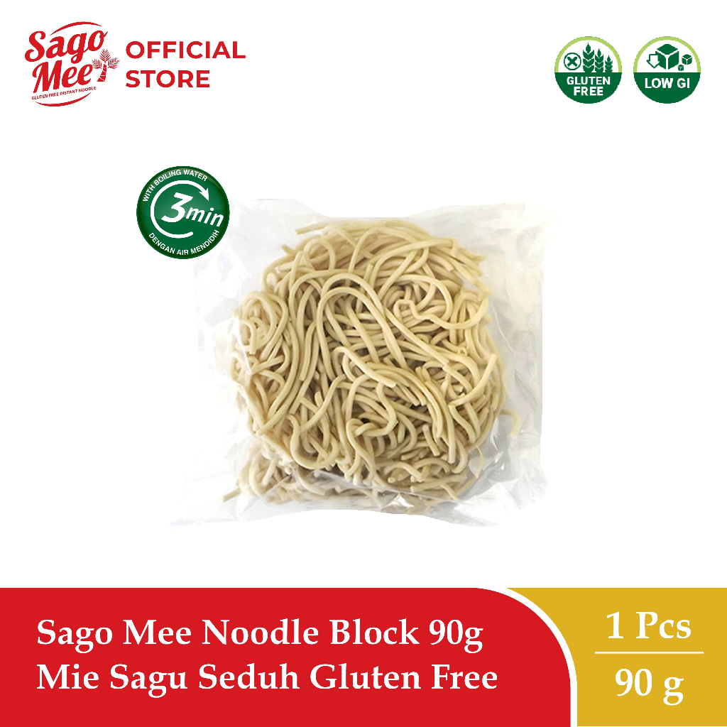 Jual Sago Mee Gluten Free Mie Instan Noodle Block 90g Mie Sagu Seduh ...