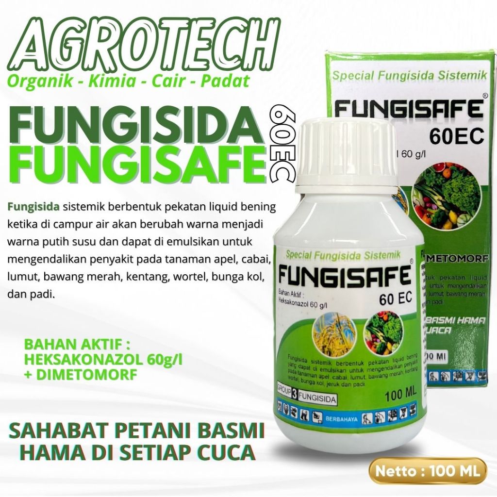 Jual FUNGISAFE 60EC Special Fungisida Sistemik Mengatasi Penyakit Jamur ...