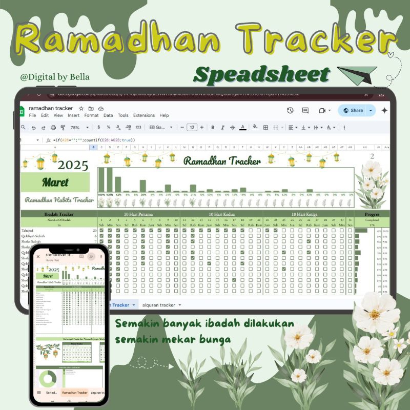 Jual Ramadhan Tracker pelacak kegiatan ramadhan Alquran tracker ...