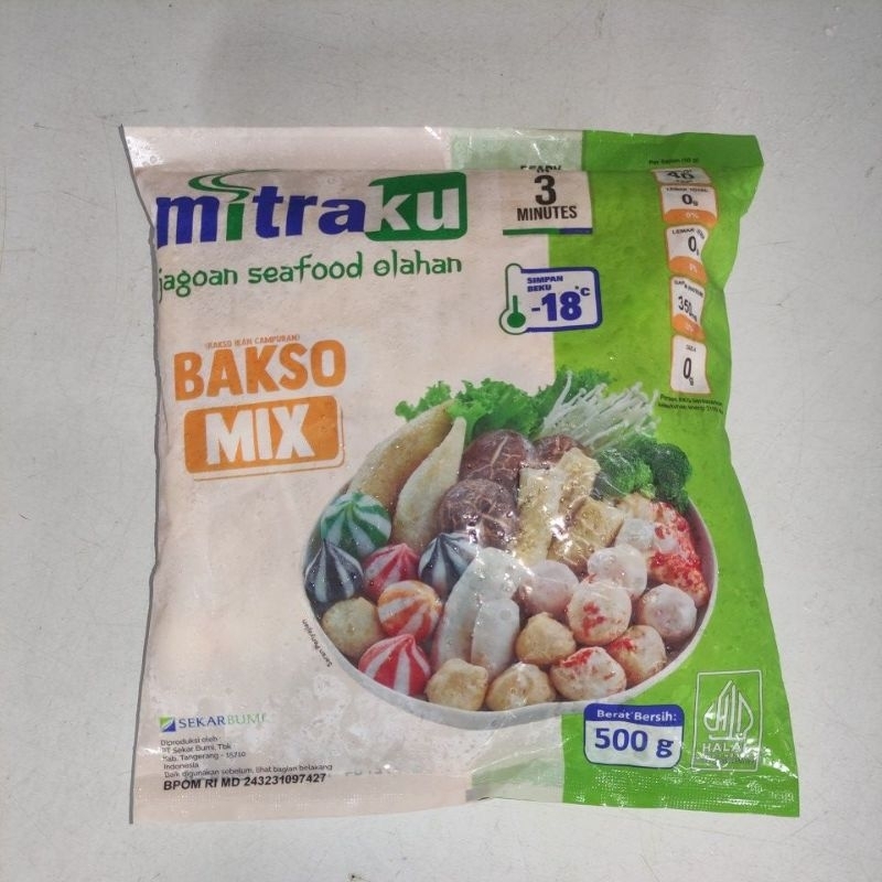Jual MITRAKU Bakso Mix Olahan Ikan 500g | Shopee Indonesia