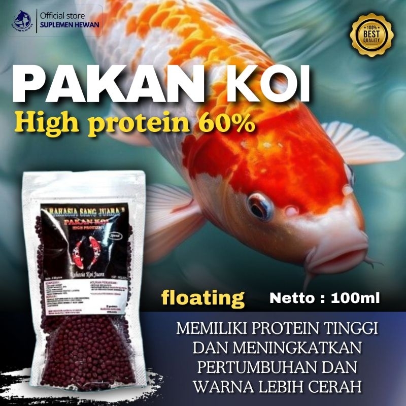 Jual PAKAN Ikan KOI High Protein 100gr - Pakan Ikan Hias dengan Tinggi ...