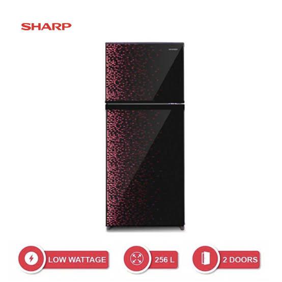 Jual KULKAS 2 PINTU JUMBO TANPA BUNGA ES (NO FROST) GLOSSY DOOR SHARP SJ-316MG GARANSI RESMI ...