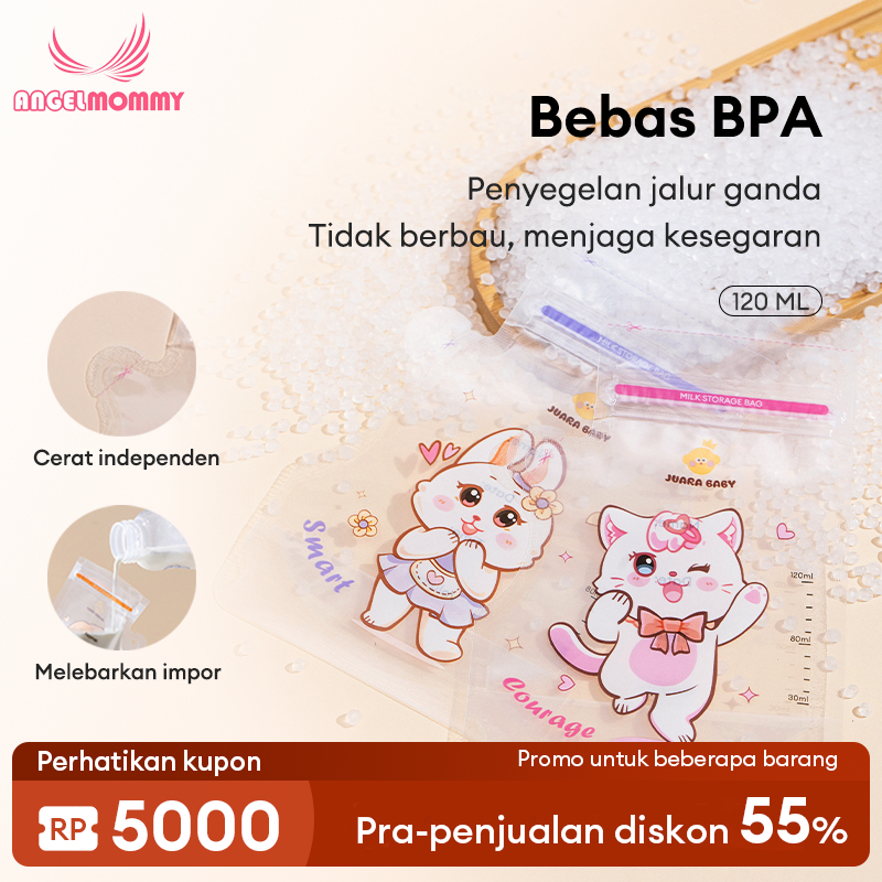 Jual ANGEL MOMMY 120ml Kantong ASI Breast Milk Bags Double Lock kantung ...