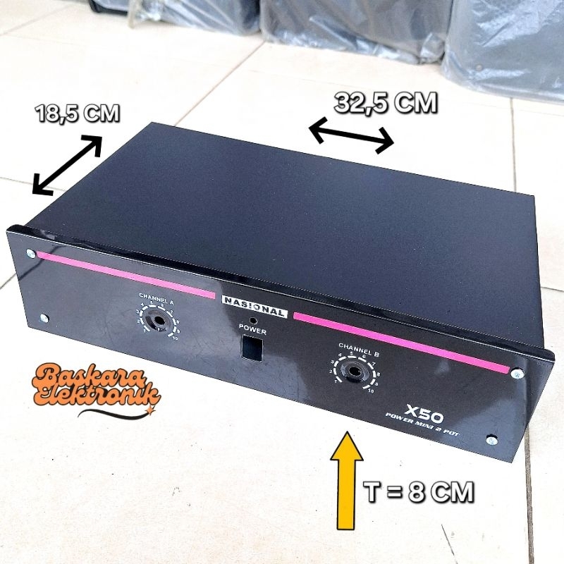 Jual BOX AMPLI NASIONAL X-50 BOX POWER MINI 2 POTENSIO X50 | Shopee ...