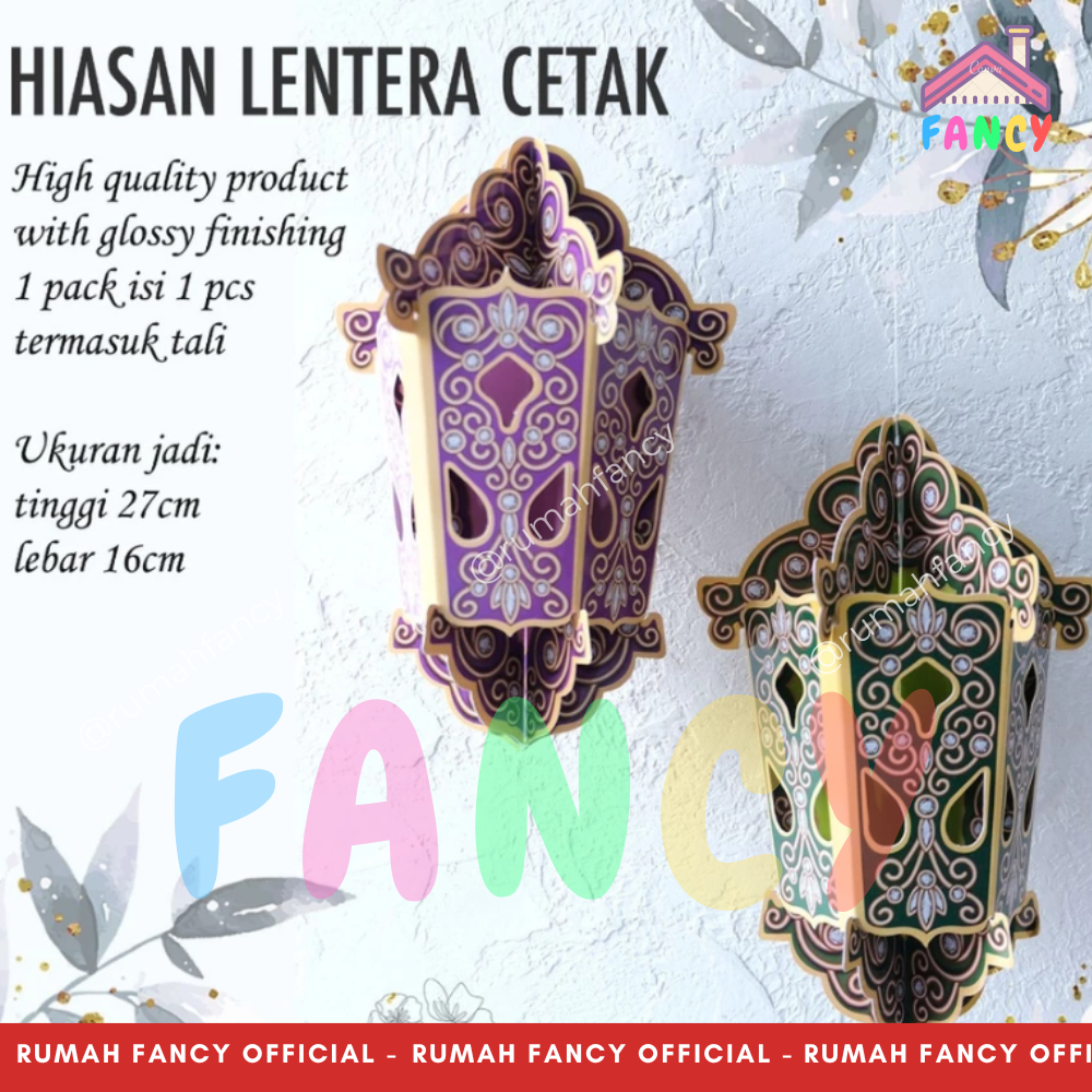 Jual Hiasan Gantung Lampion Lentera 3D Motif Printing / dekorasi IDUL ...