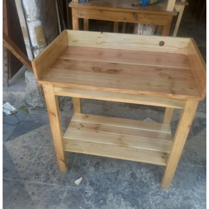 Jual Meja Kompor 2 Tungku Kayu, Meja Kompor Rak Minimalis, Meja Dapur ...