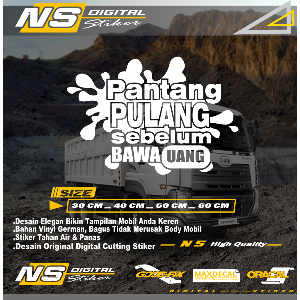 Jual Stiker Mobil Variasi Kaca Bodi Samping Kata Kata Truk Canter Pick ...