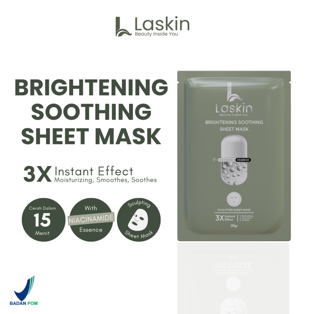Jual Laskin Brightening Soothing Sheet Mask (Mencerahkan) | Shopee ...