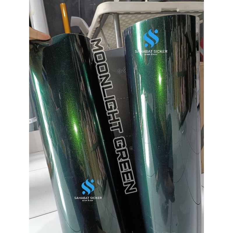 Jual Skotlet Motor Moonlight Green Sticker Premium Lembayung Hitam ...