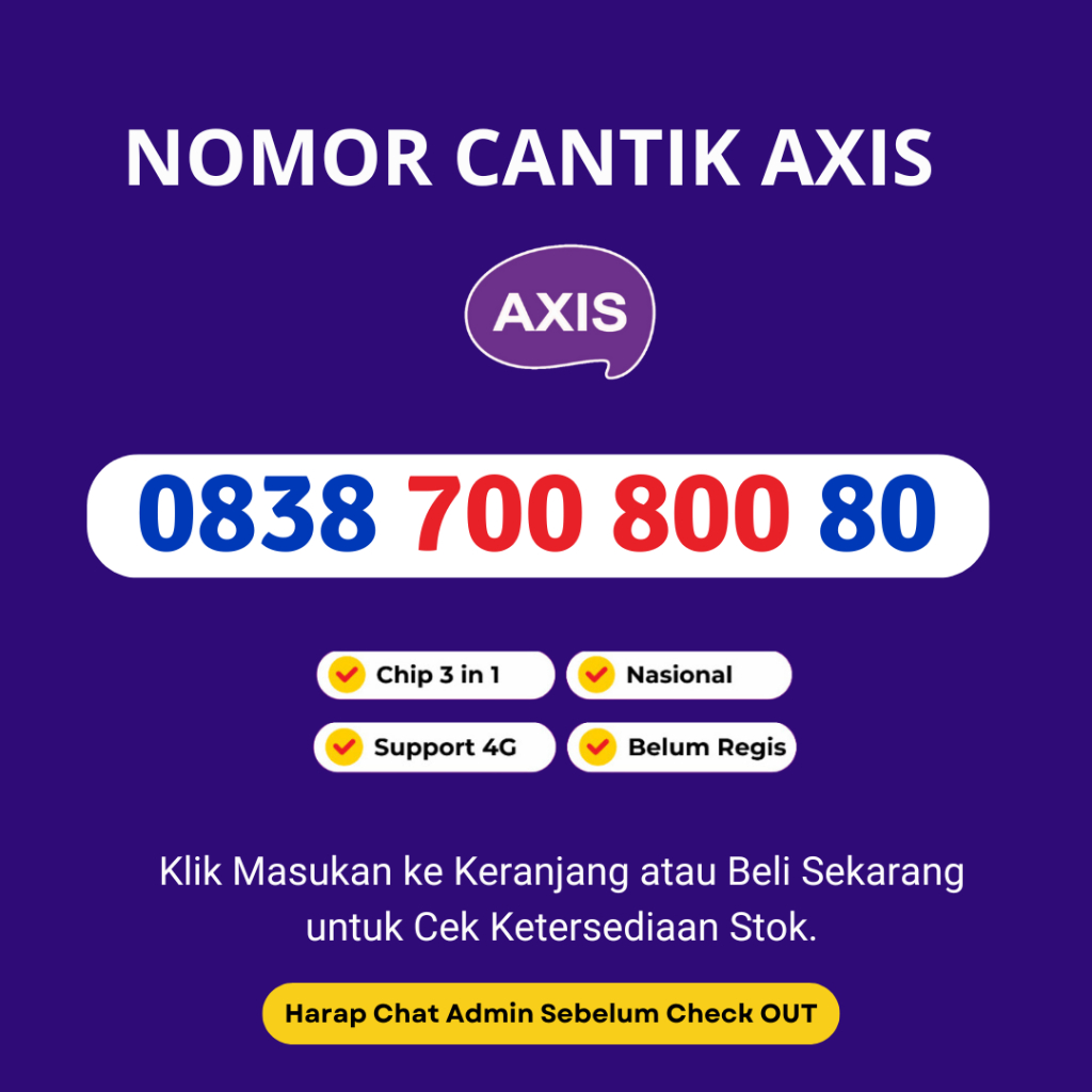 Jual NOMOR CANTIK AXIS DOUBLE RATUS SUPPORT 4G LTE - NOMOR CANTIK AXIS MURAH RAPI SUPPORT 4G LTE ...