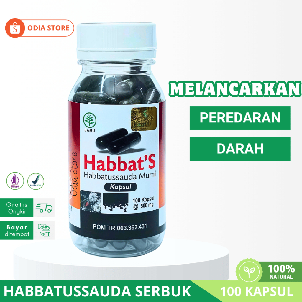 Jual Habbatussauda Habbats 100 Kapsul 500mg - Black Seed untuk Daya ...