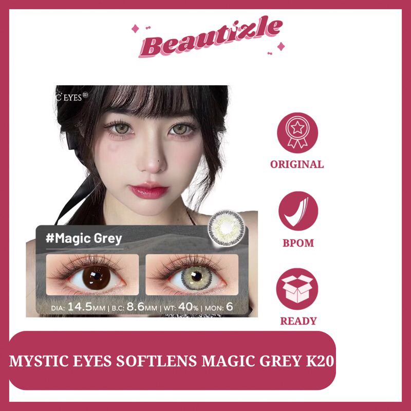 Jual MYSTIC EYES Softlens Magic Grey K20 | Shopee Indonesia