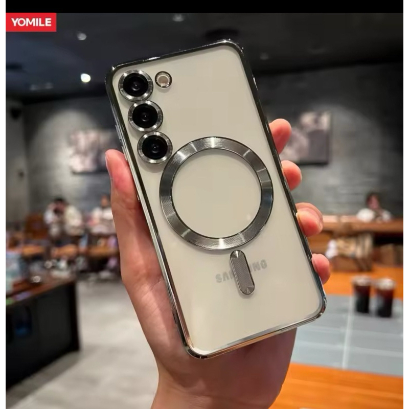 Jual Case Magsafe Samsung Galaxy A56 5G Back Clear Transparan Lens Proteck Camera Magnet ...