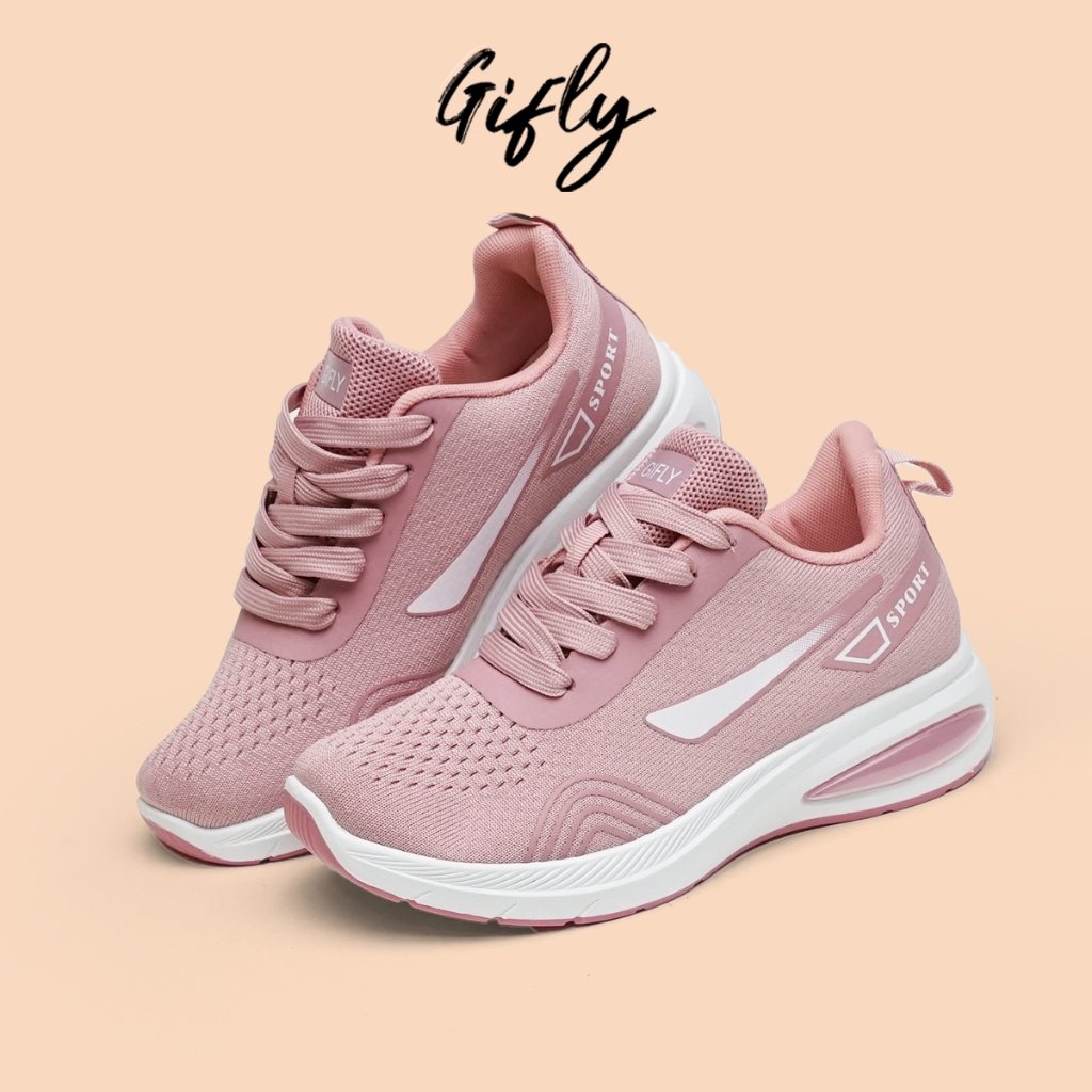 Jual GIFLY Jiwoo Sepatu Sneakers Wanita Olahraga Sport Shoes GD001 ...