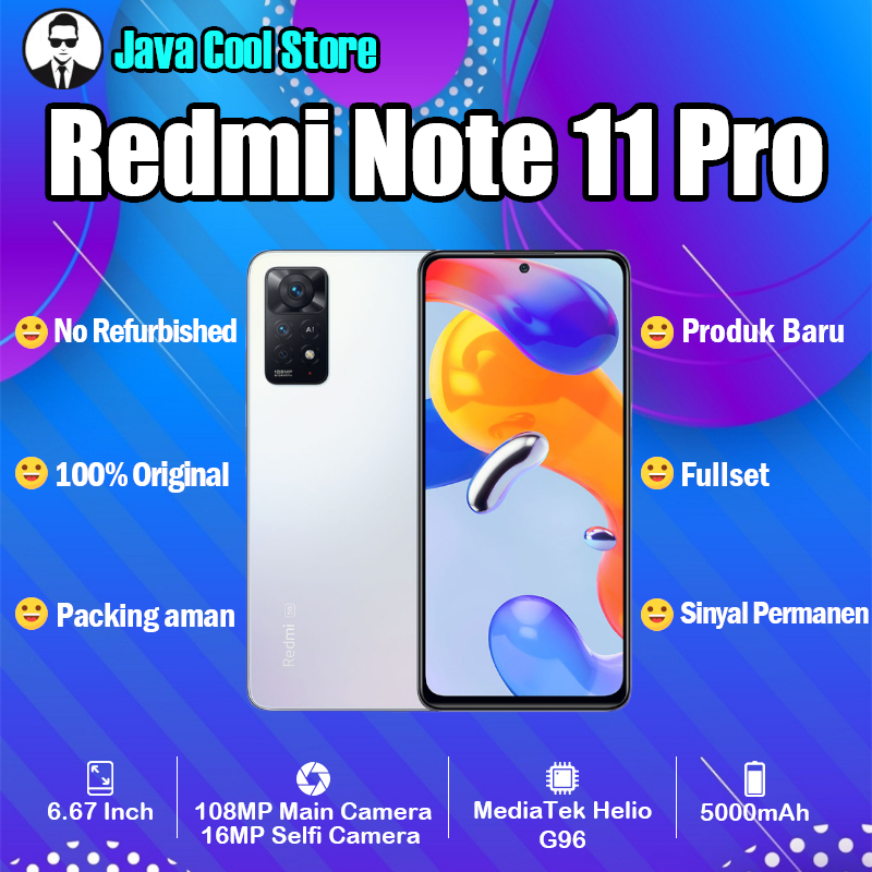 Jual Xiaomi Redmi Note 11Pro 100% ORIGINAL NEW BARU ROM 128GB RAM 6/8GB ...