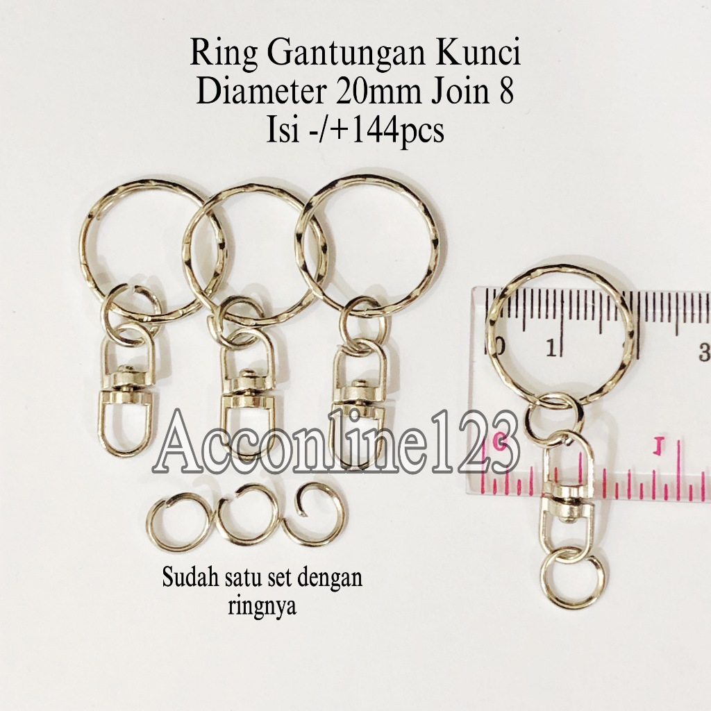 Jual Ring Gantungan Kunci Diameter 20mm Join 8 / Gantungan Kunci Putar ...