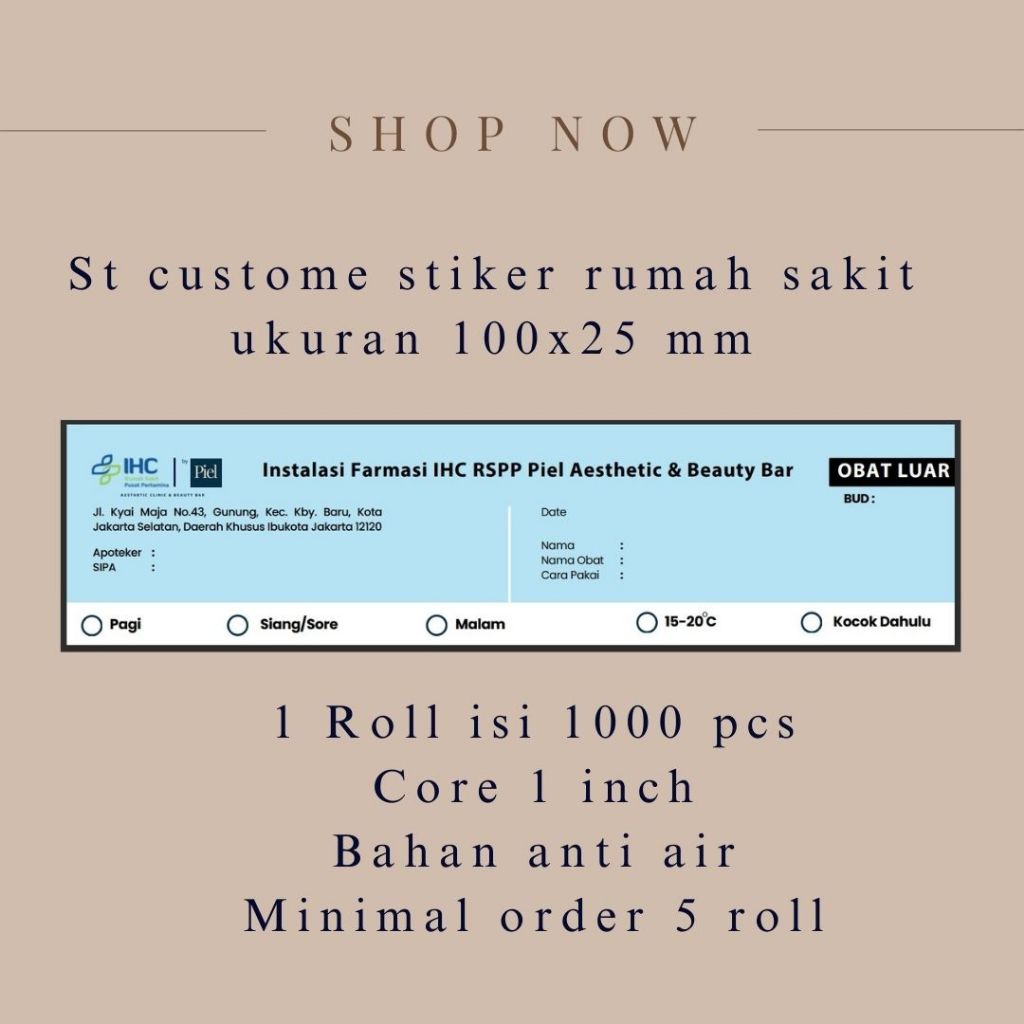 Jual Custome Stiker Label Rumah Sakit | Shopee Indonesia