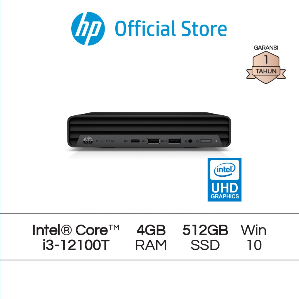 Jual Desktop PC HP Pro Mini 400 G9 Intel Core i3 UHD 4GB RAM 512GB SSD ...