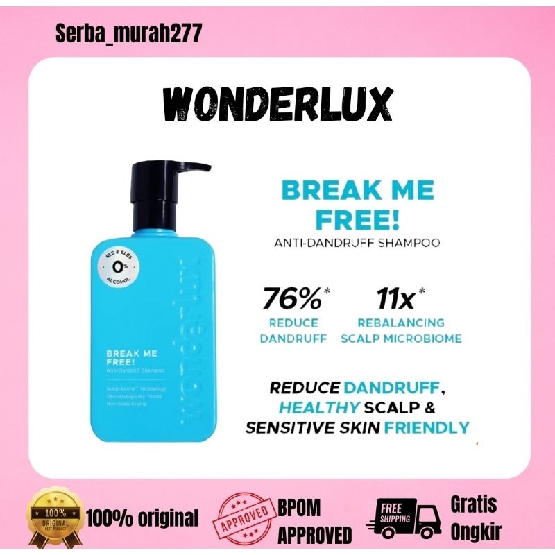 Jual WONDERLUX Break Me Free! Anti-Dandruff Shampoo 250ml | Shopee ...
