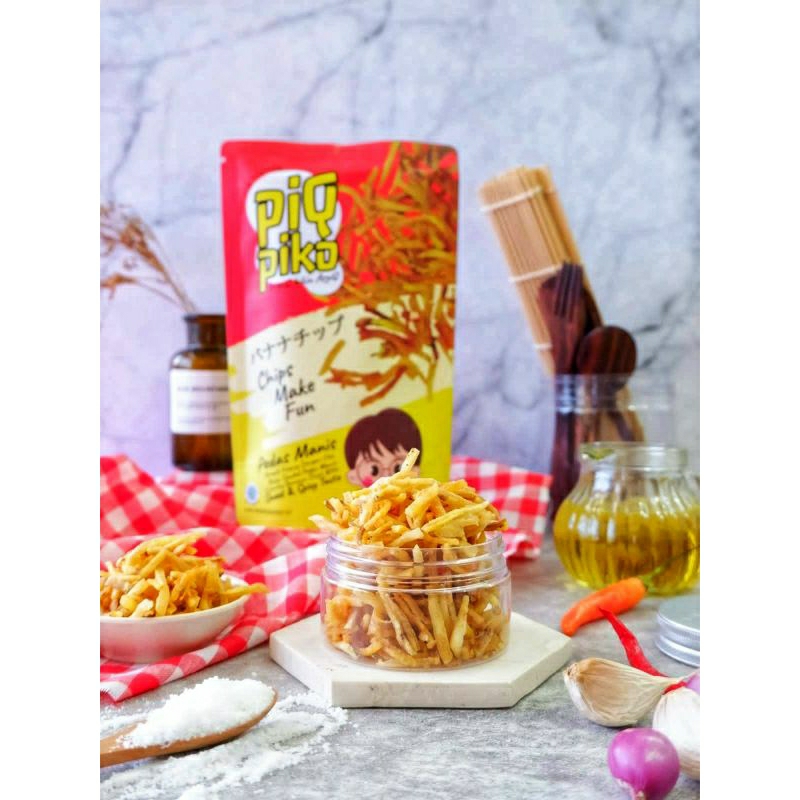 Jual Piqpiko banana chips rasa pedas manis | Shopee Indonesia