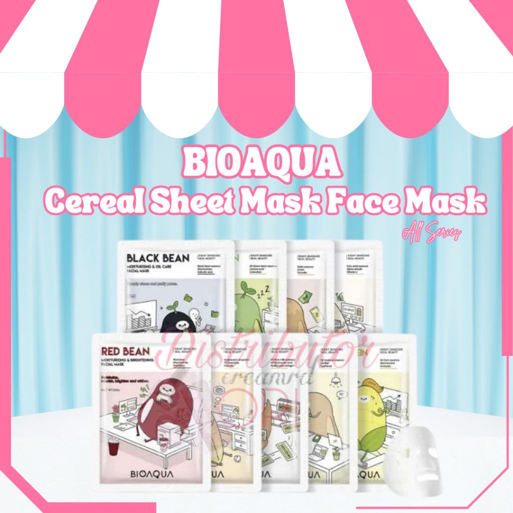 Jual BIOAQUA Masker Wajah Cereal Sheet Mask Face Mask 25ml Masker Muka ...
