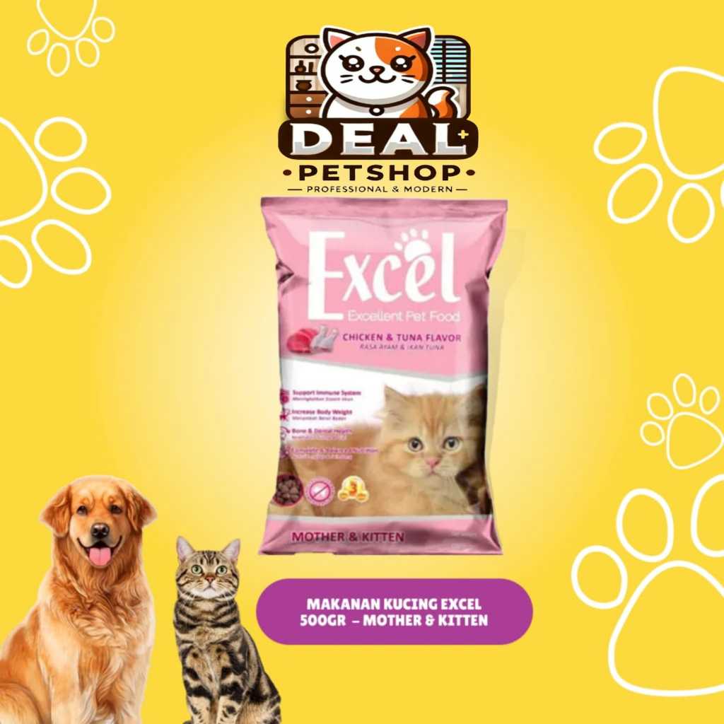 Jual EXCEL PINK KITTEN Makanan Kucing Kering Excel Excellent Rasa Ayam ...