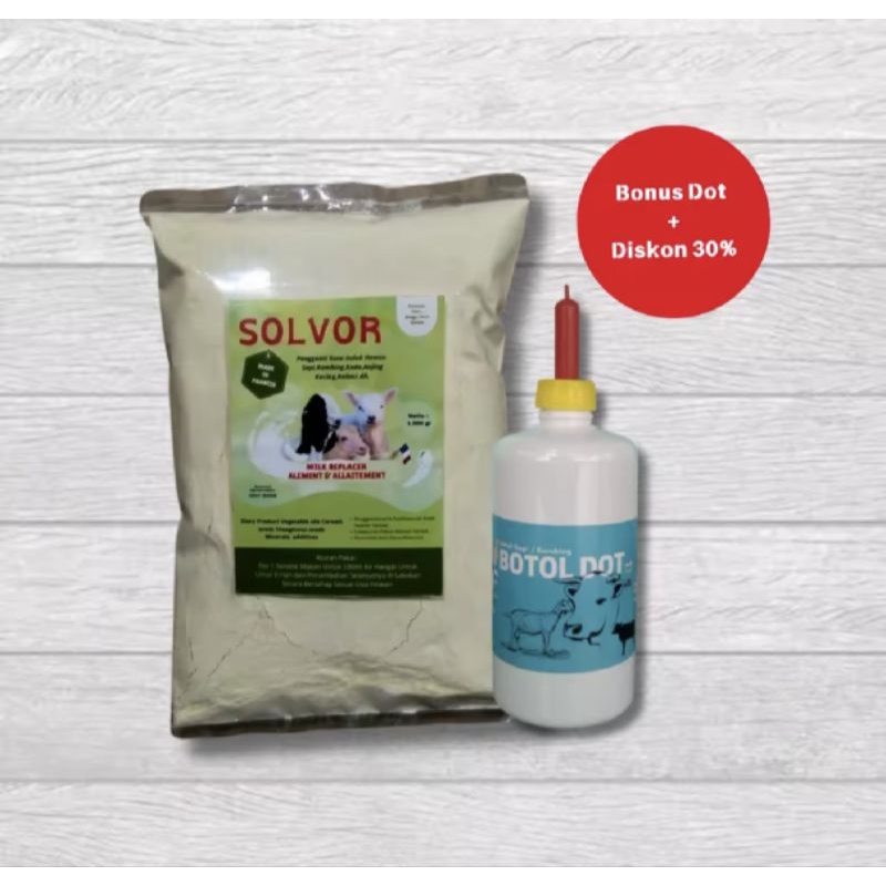 Jual Solvor plus DOT botol susu untuk hewan/anakan hewan ternak 1kg ...