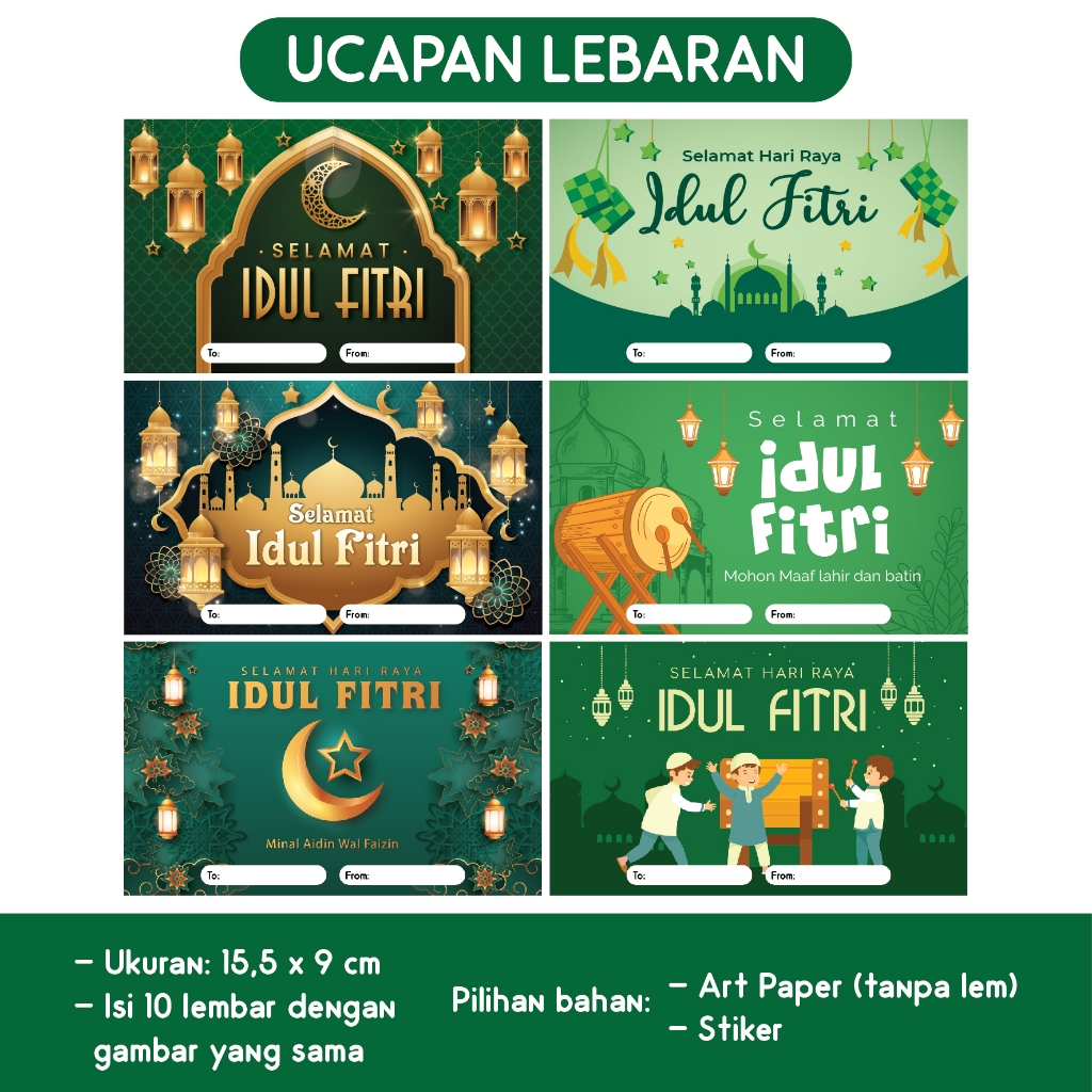 Jual UCAPAN LEBARAN TEMPELAN IDUL FITRI HAMPERS TOPLES NASTAR TULISAN ...