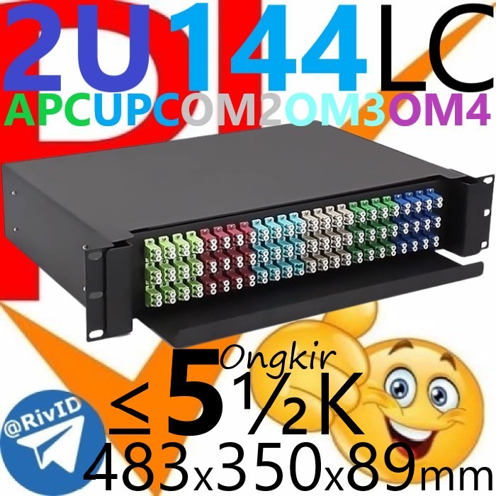 Jual OTB 144c ODF 144 Core LC APC UPC OM2 OM3 OM4 144Core Adapter ...