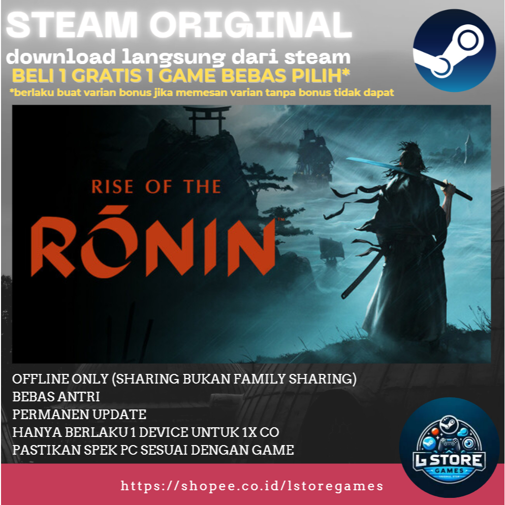 Jual Rise of the Ronin Game PC Sharing Original S T E A M Offline ...