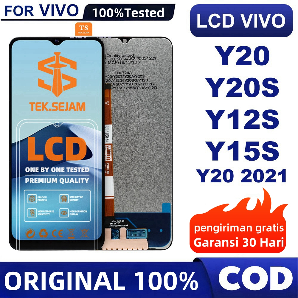 Jual LCD VIVO Y20 V2027/Y12S V2026/Y15S/Y20S/Y20SG/Y12A/Y01/Y20i Fullset Original 100% New Layar ...