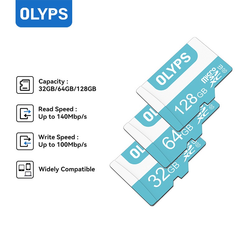 Jual OLYPS Memory Card HP Micro SD 128GB/64GB/32GB Up to 140MBp/s ...