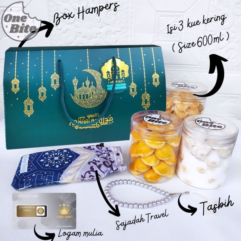 Jual Hampers lebaran box glossy mewah | Hampers box kuker 600ml | kue ...