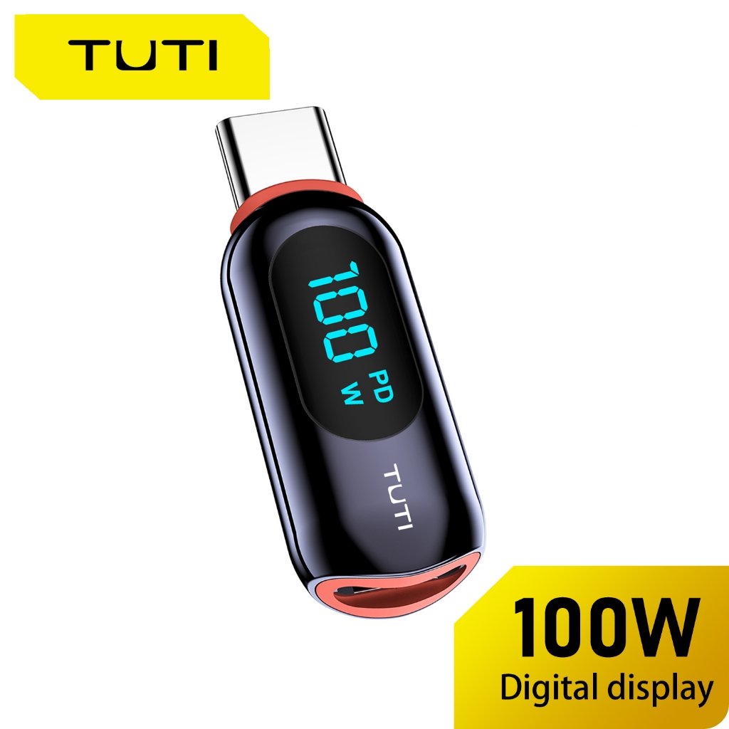 Jual TUTI Converter kabel data type c 100W Monitoring Daya secara Real ...