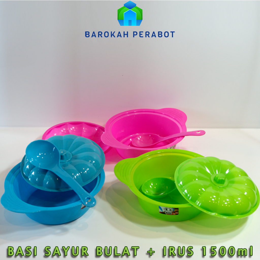 Jual 6 pcs Basi Prasmanan Plastik Bulat + Centong Tempat Hidangan ...