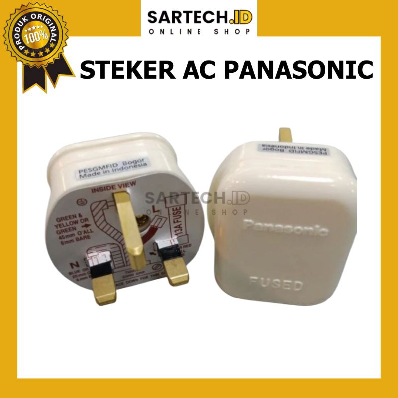 Jual STEKER AC PANASONIC/COLOKAN 3 KAKI/PANASONIC/ORIGINAL/MURAH ...