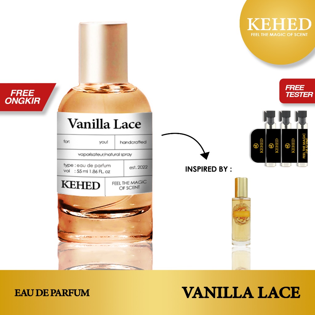 Jual KEHED - Parfum Wanita Pria VANILLA LACE Unisex Minyak Wangi Tahan ...
