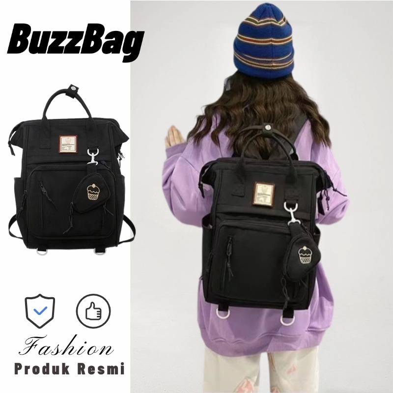 Jual BUZZBAG - Tas ransel wanita tas sekolah aesthetic korean style tas ...