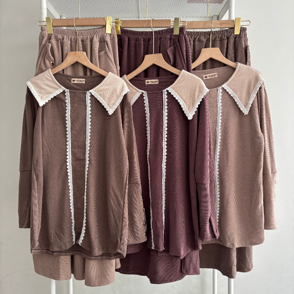 Jual Oneset Wanita Kekinian VARSHA - Setelan Rok Knit Kekinian - Baju ...
