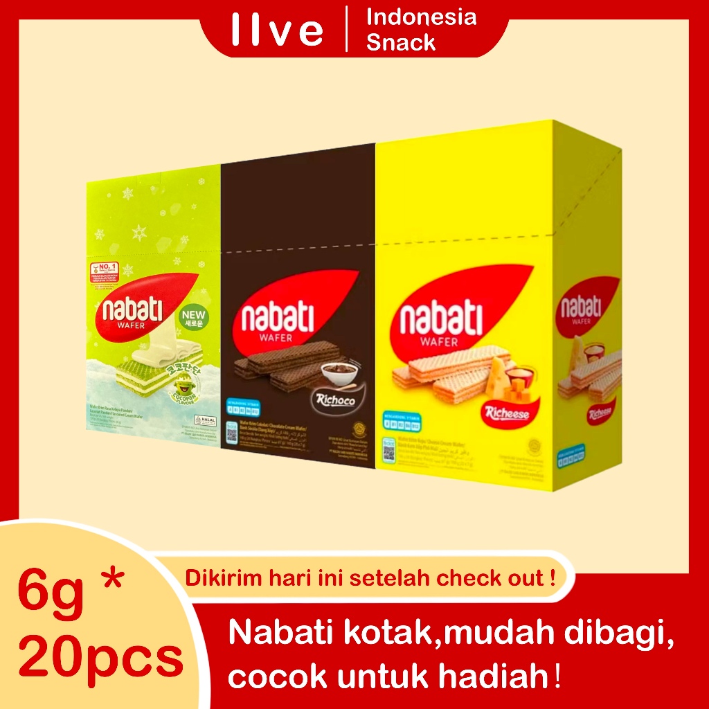 Jual NABATI WAFER 500 (1 box 6gr isi 20pcs) | Shopee Indonesia