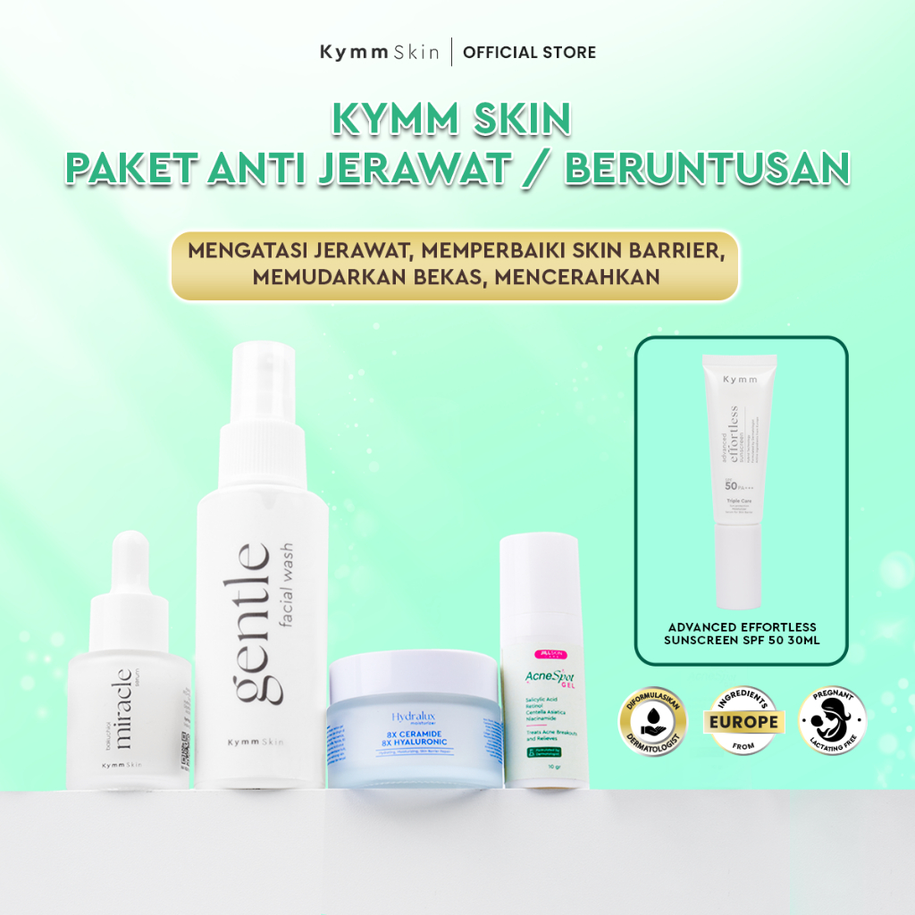 Jual [LIVE] [5pcs] KYMM SKIN Anti Acne Package [Gentle Face Wash ...